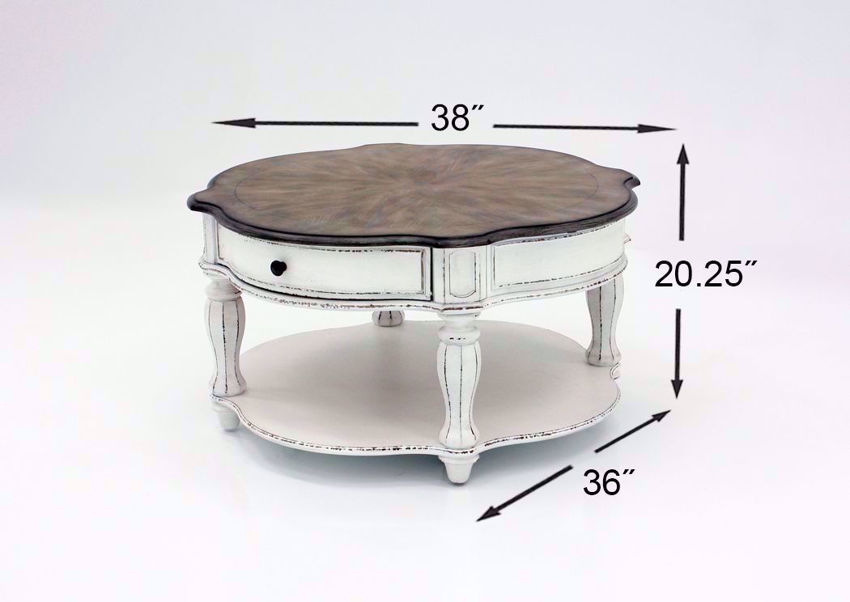 Magnolia Manor Round Coffee Table - White | Home Furniture