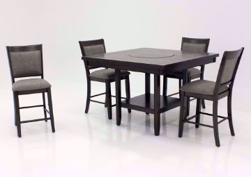 Fulton Pub Table and 4 Barstool Set - Chalk | Home Furniture