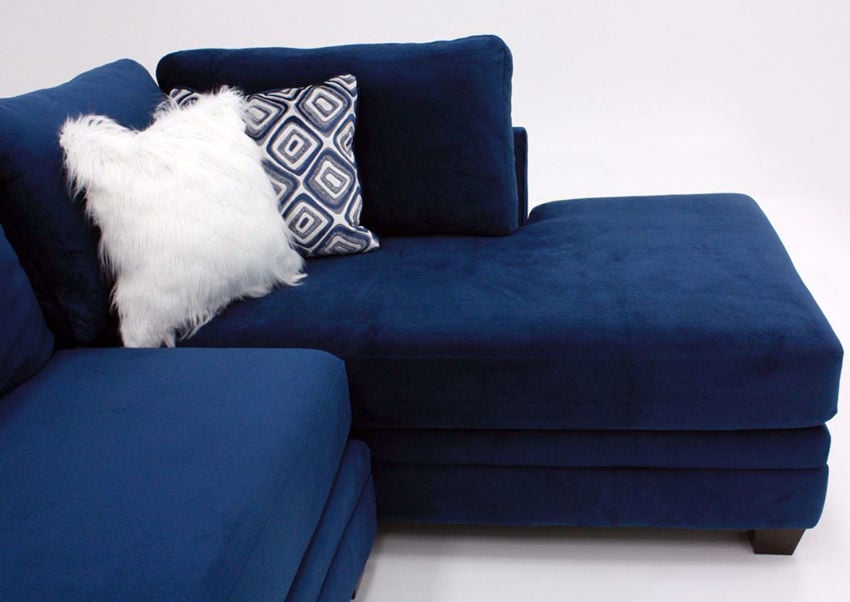 Groovy Chaise Sectional Sofa - Navy Blue | Home Furniture