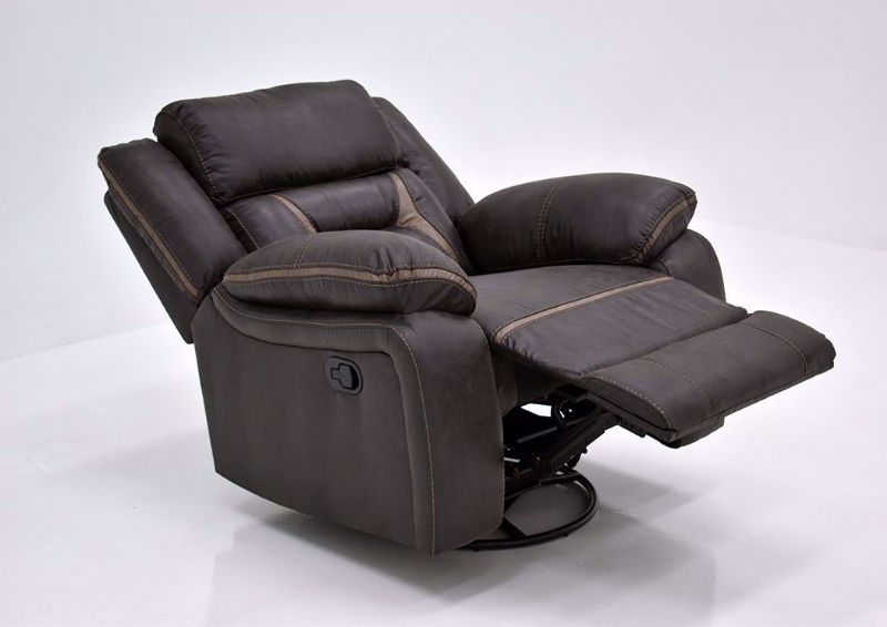 Acropolis Swivel Glider Recliner - Brown | Home Furniture