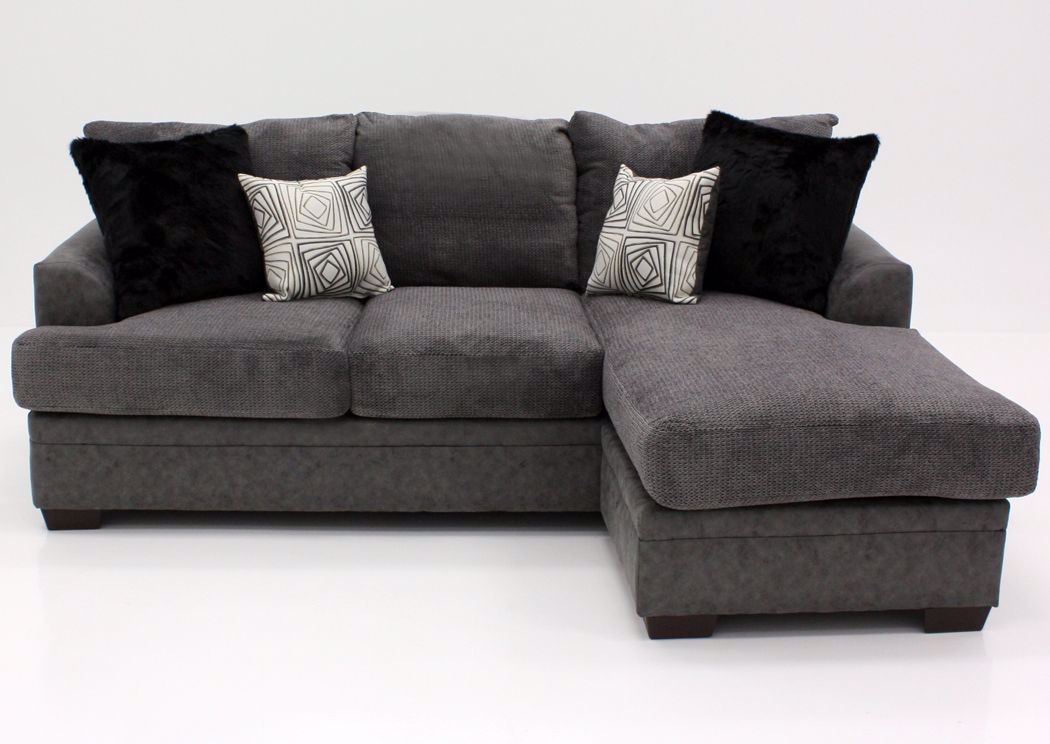 Akan Sofa with Chaise - Gray | Home Furniture