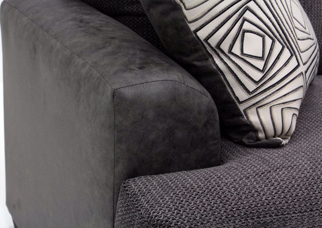 Akan Sectional Sofa with Chaise - Gray | Home Furniture