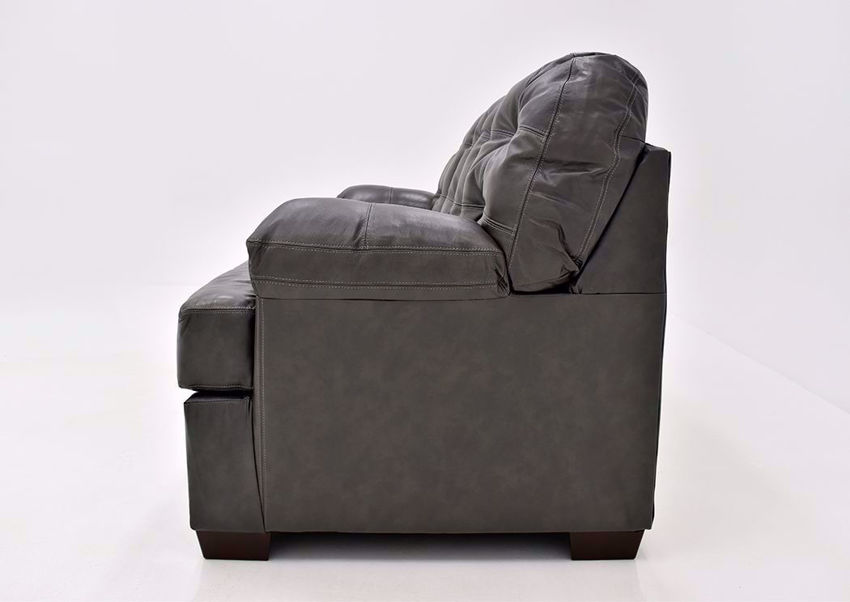 Soft Touch Leather Sofa - Gray