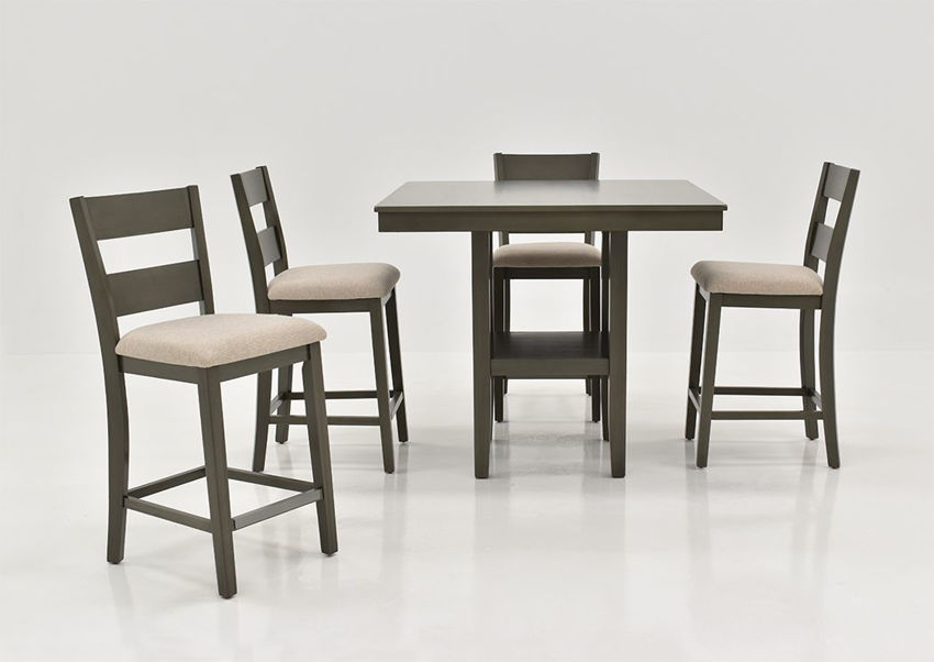 Loft Counter Height Dining Table Set - Gray
