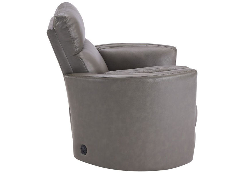 Radius POWER Leather Recliner - Gray | Home Furniture