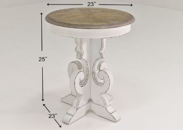 Magnolia Manor End Table – White | Home Furniture