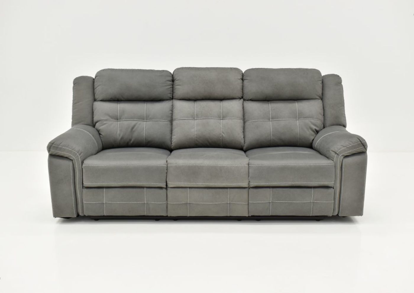 Keystone Reclining Sofa - Gray | Home Furniture