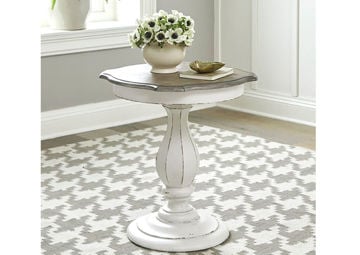 Magnolia Manor Round End Table - White | Home Furniture Plus Bedding ...