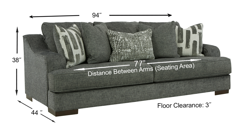 Lessinger Sofa - Pewter Gray | Home Furniture
