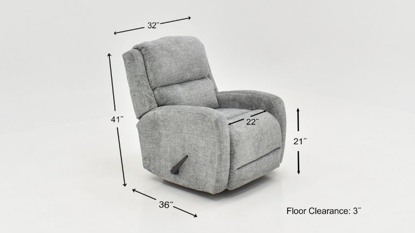 Stratus Swivel Gliding Recliner - Gray | Home Furniture Plus Bedding ...