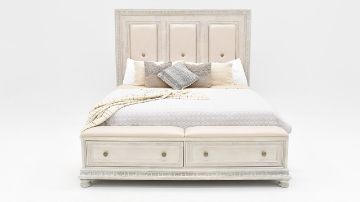 Ava Queen Storage Bed Set - White | Home Furniture