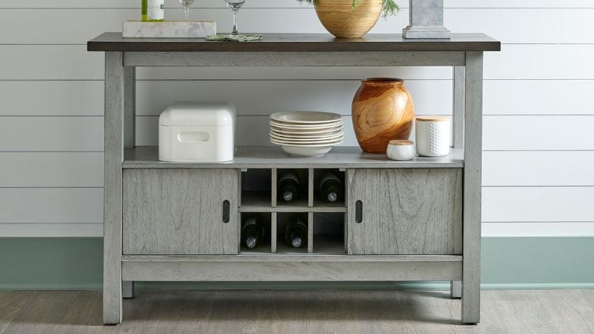 Newport Dining Server Cabinet - Gray | Home Furniture
