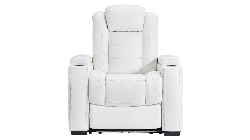 Party Time POWER Reclining Sofa Set - White | Home Furniture