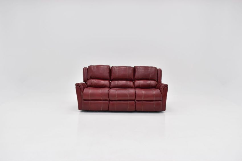 Mercury Reclining Leather Sofa Set - Merlot Red | Home Furniture