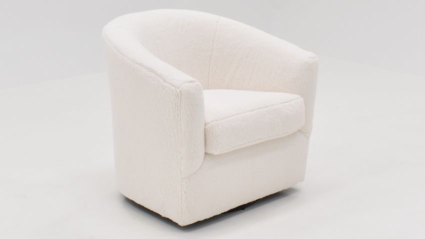 Bo Peep Swivel Chair - Off White | Home Furniture