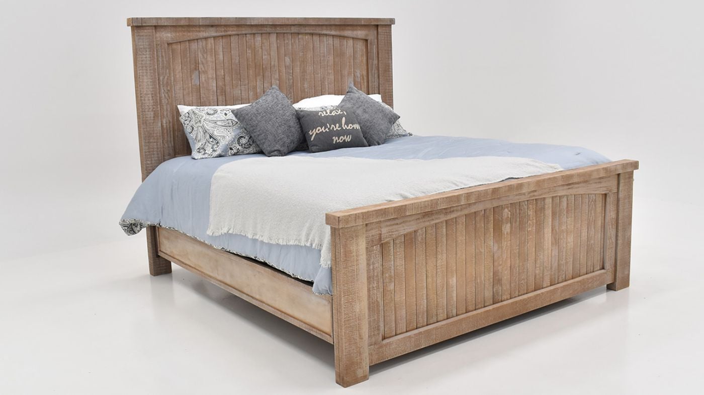 Carla King Panel Bed - Woodsmoke Gray | Home Furniture
