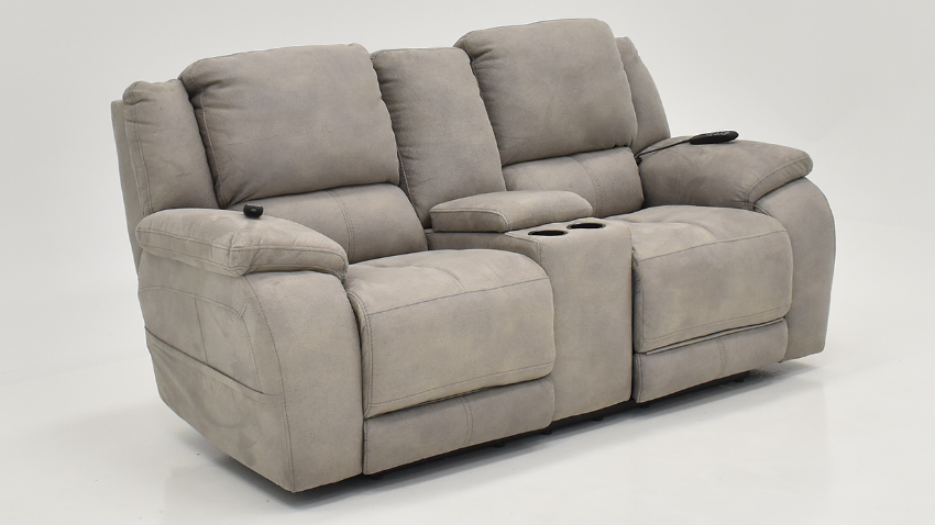 Explorer Power Reclining Sofa Set - Gray | Home Furniture