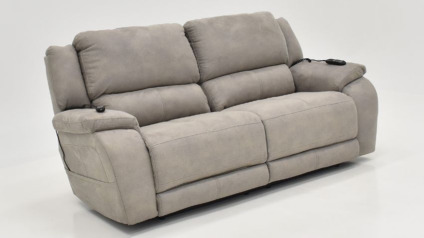 Explorer Power Reclining Sofa Set - Gray | Home Furniture