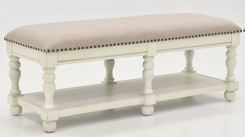 Southport Bedroom Bench - White | Home Furniture