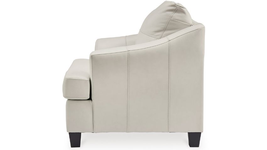 Genoa Leather Chair - Off White | Home Furniture Plus Bedding and ...
