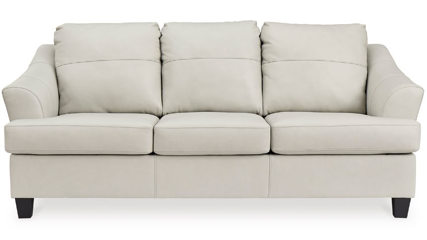 Genoa Leather Living Room Sofa Set - Off White | Home Furniture