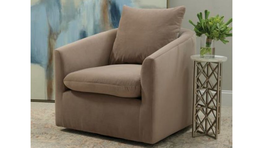 Wesley Swivel Chair - Brown | Home Furniture