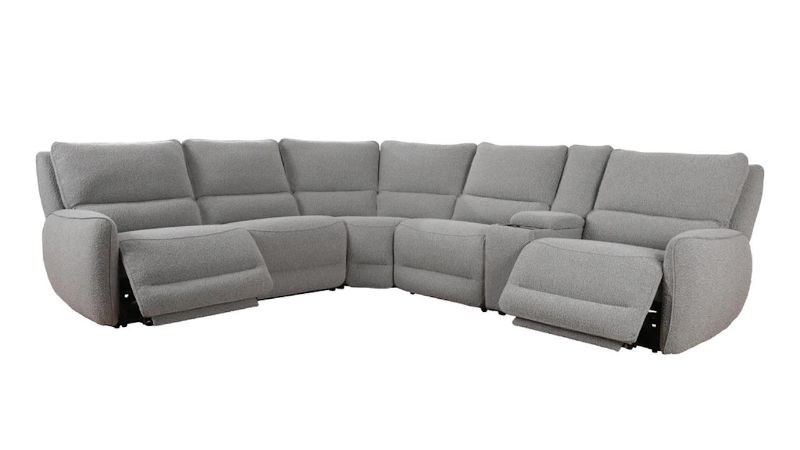 Stellar 6 Piece Power Sectional - Gray | Home Furniture