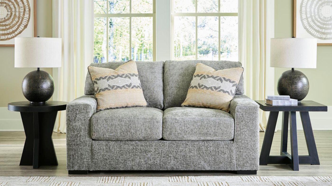 Dunmor Loveseat - Graphite | Home Furniture