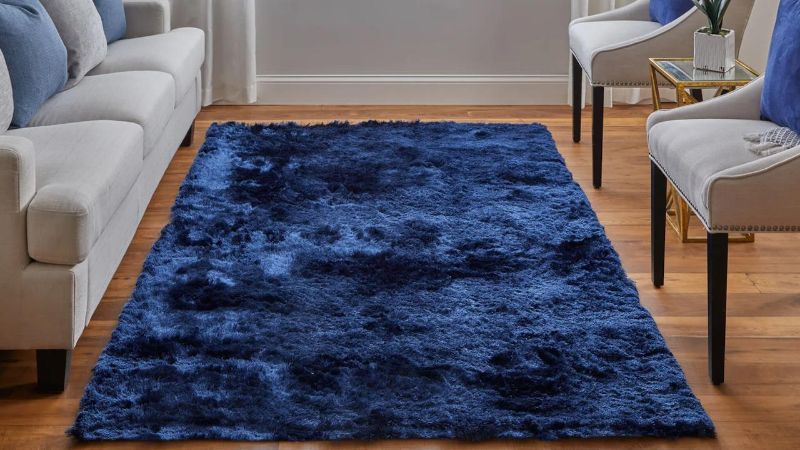Indochine Large Rug - Dark Blue | Home Furniture